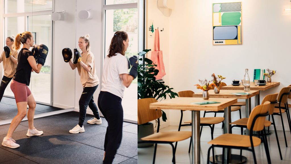 Bolder, à la fois studio de sport, coffee shop et lieu de rencontre ...